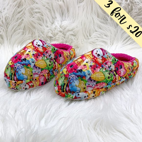Shopkins | Shoes | 32 Shopkins Fauxfur Plush Graphic Slipper Clog ...